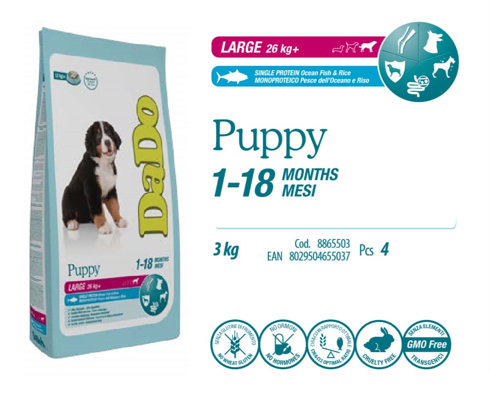 Dado - Puppy Large Pesce da 12kg - Agritalia